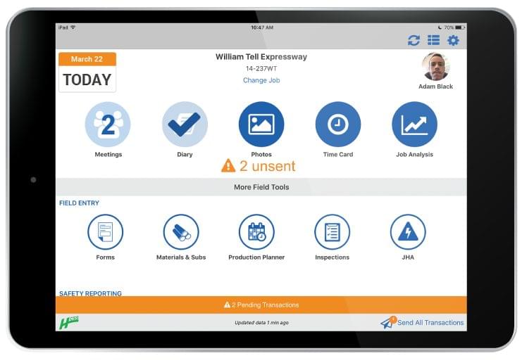 Mobile Field App Gets New Design Featuring Customized Workflow Hcss