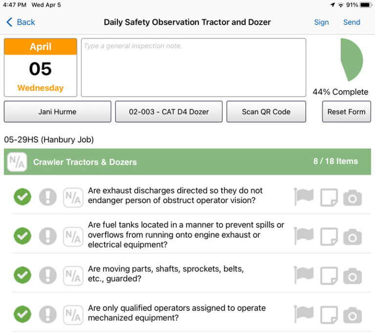 How to Use Equipment Inspection QR Codes | HCSS