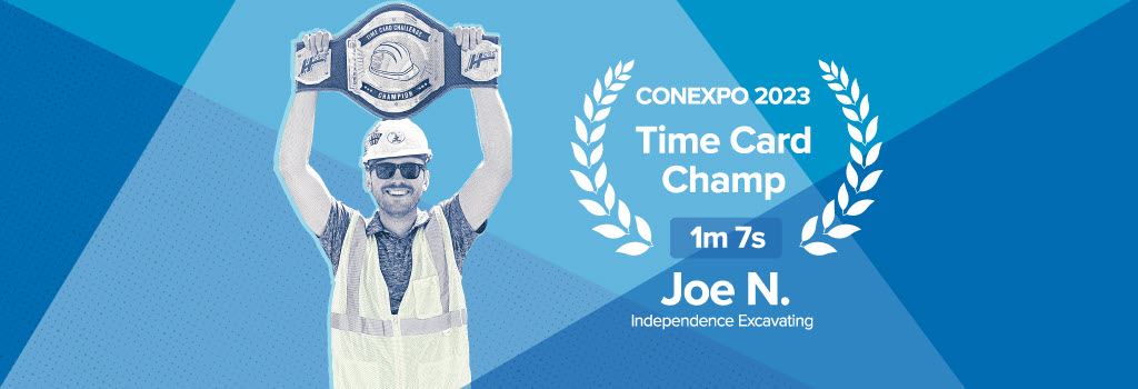 HCSS Time Card Challenge Winner at 1 Minute 7 Seconds