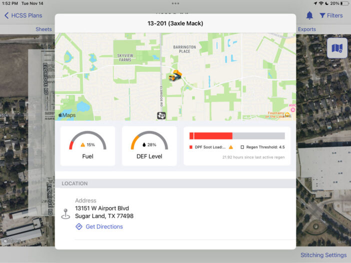 Real-Time Equipment Info with Plan Sheets | HCSS