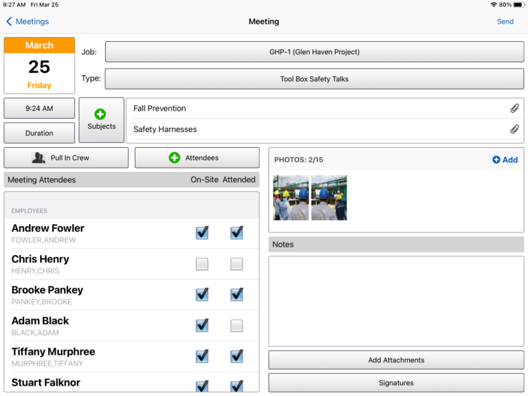 Toolbox Talk App for Construction Safety Meetings | HCSS