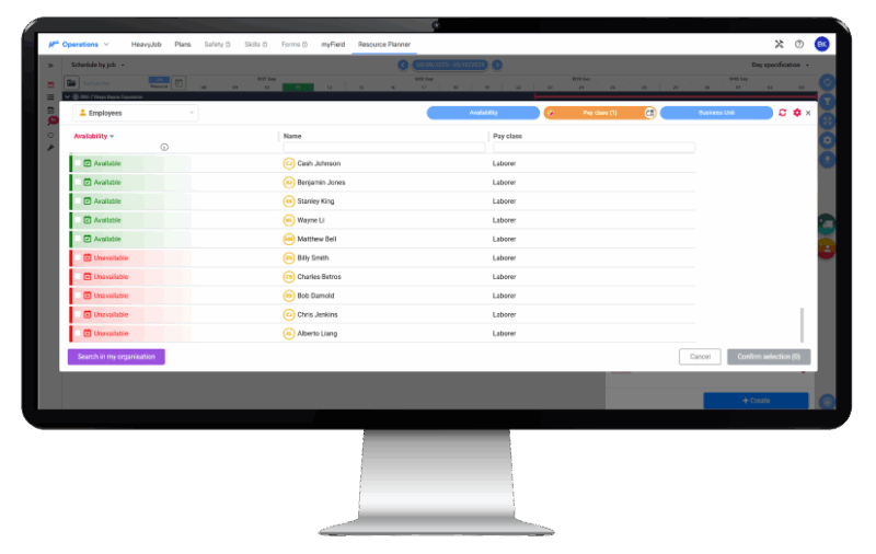 Construction Resource Planning Software | Resource Planner